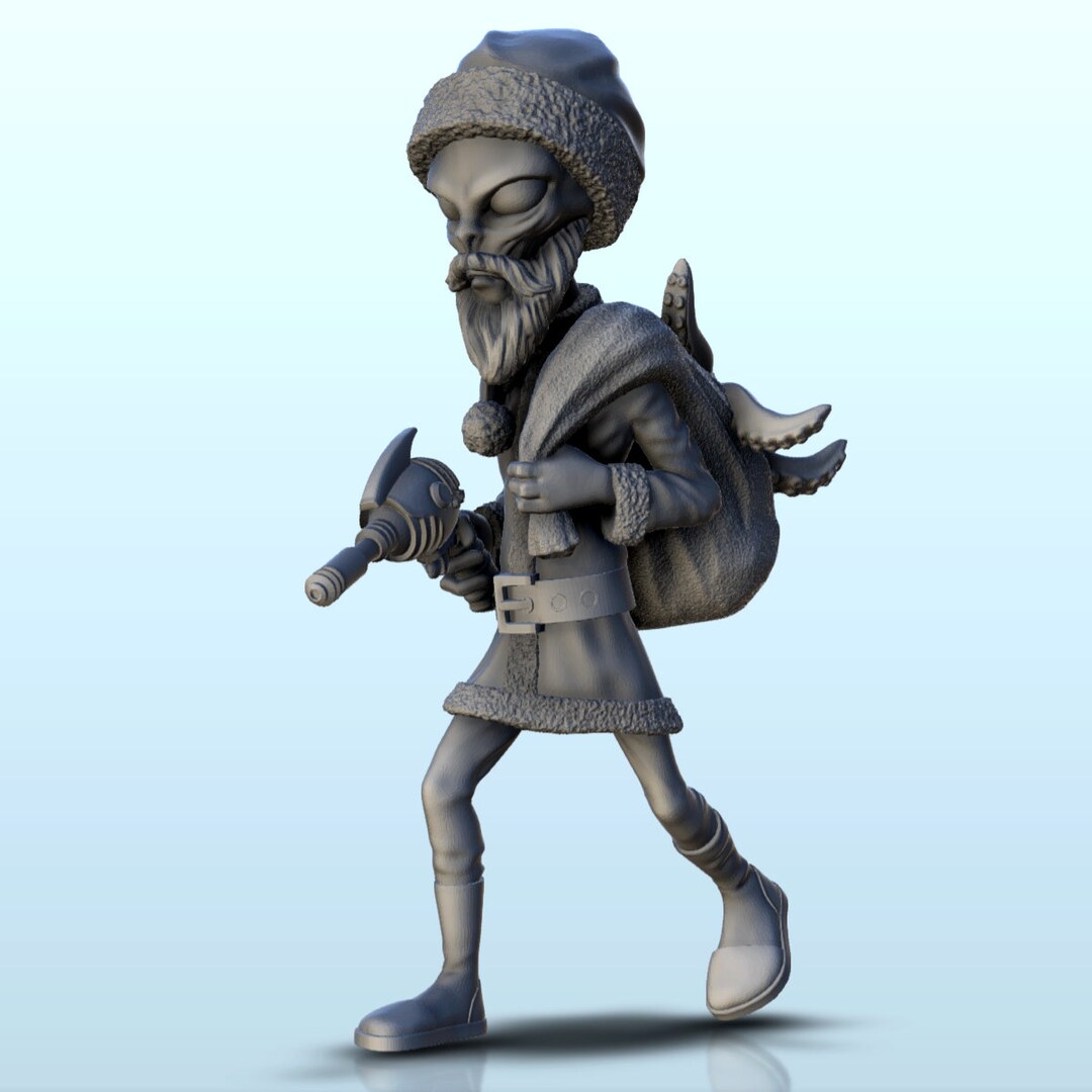 Alien Santa Claus With Hood (17) (+ Pre-supported Version & Base) - STL ...