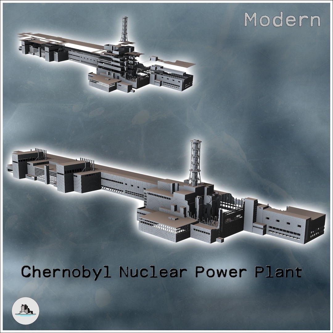 Chernobyl Nuclear Power Plant With Open Reactor a - STL 3D Printing ...
