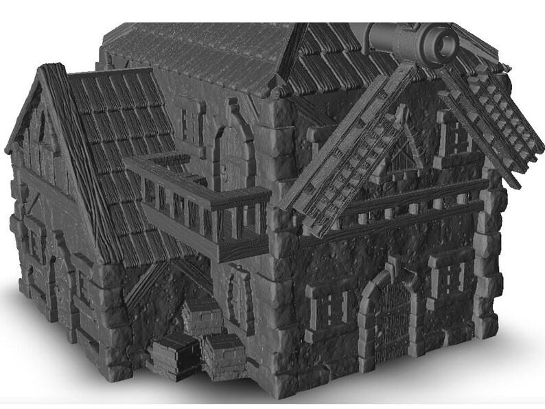 Medieval Mill STL 3D Printing Scenery Terrain Architecture - Etsy