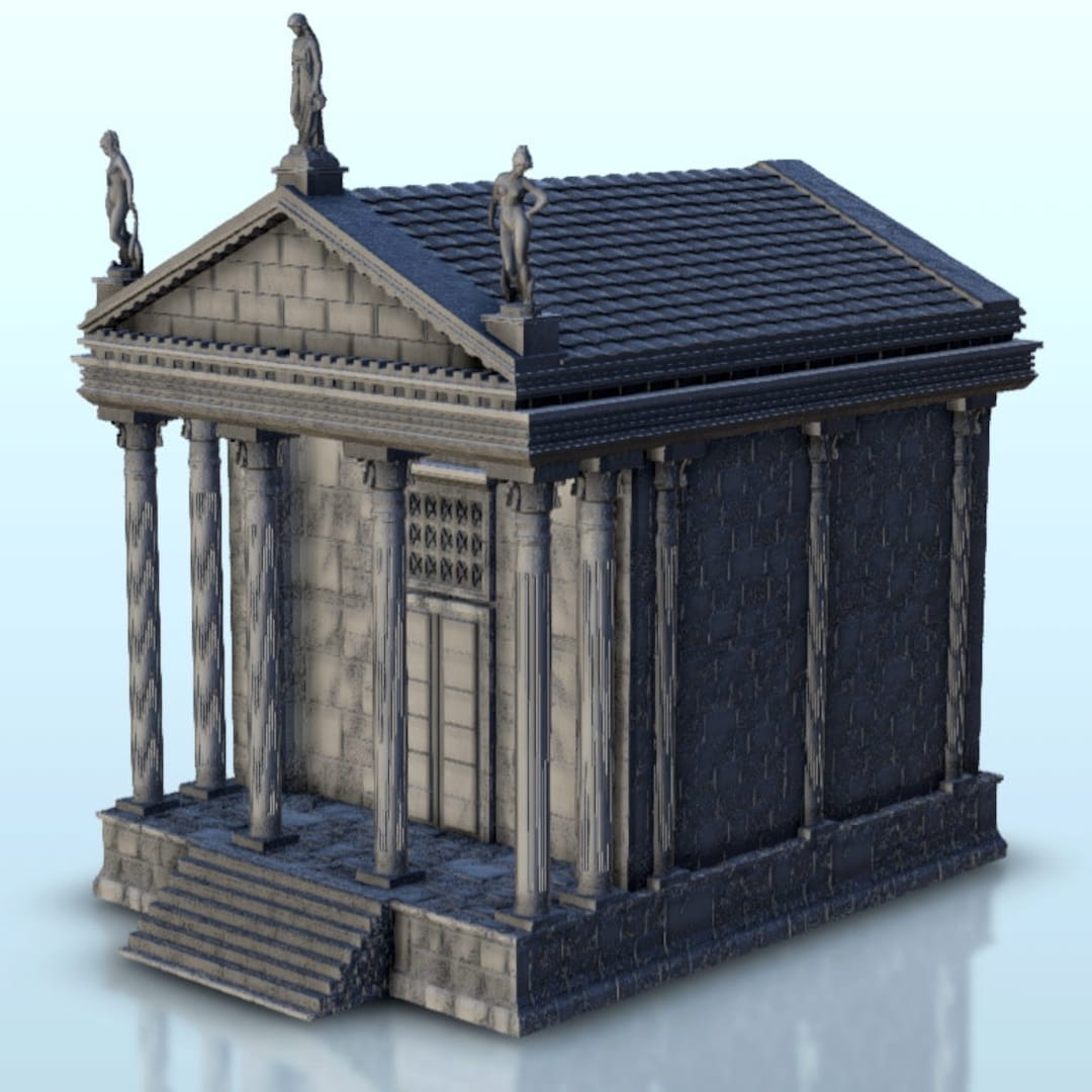 Antic Temple 5 - STL 3D Model Printing Ancient Classic Old Archaic ...
