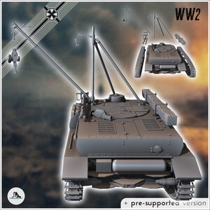 Bergepanzer IV Armoured Recovery Vehicle - STL 3D Printing World War ...