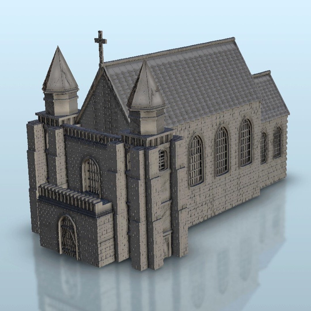 Church 36 - STL 3D Printing Scenery Terrain Architecture Bolt Action ...