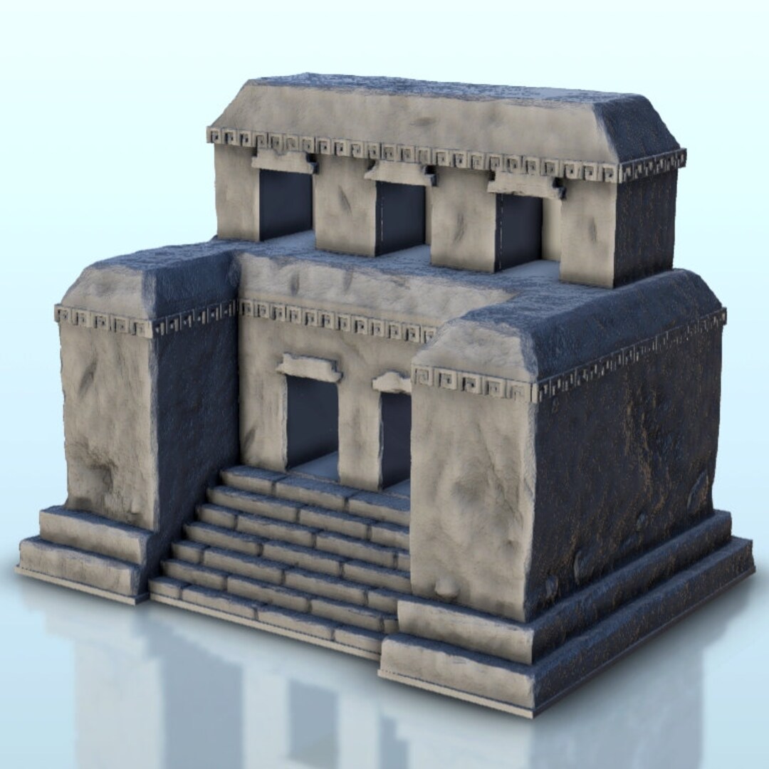 Mesoamerican Palace 31 - STL 3D Printing Age Inca Maya Angkor Tropical ...