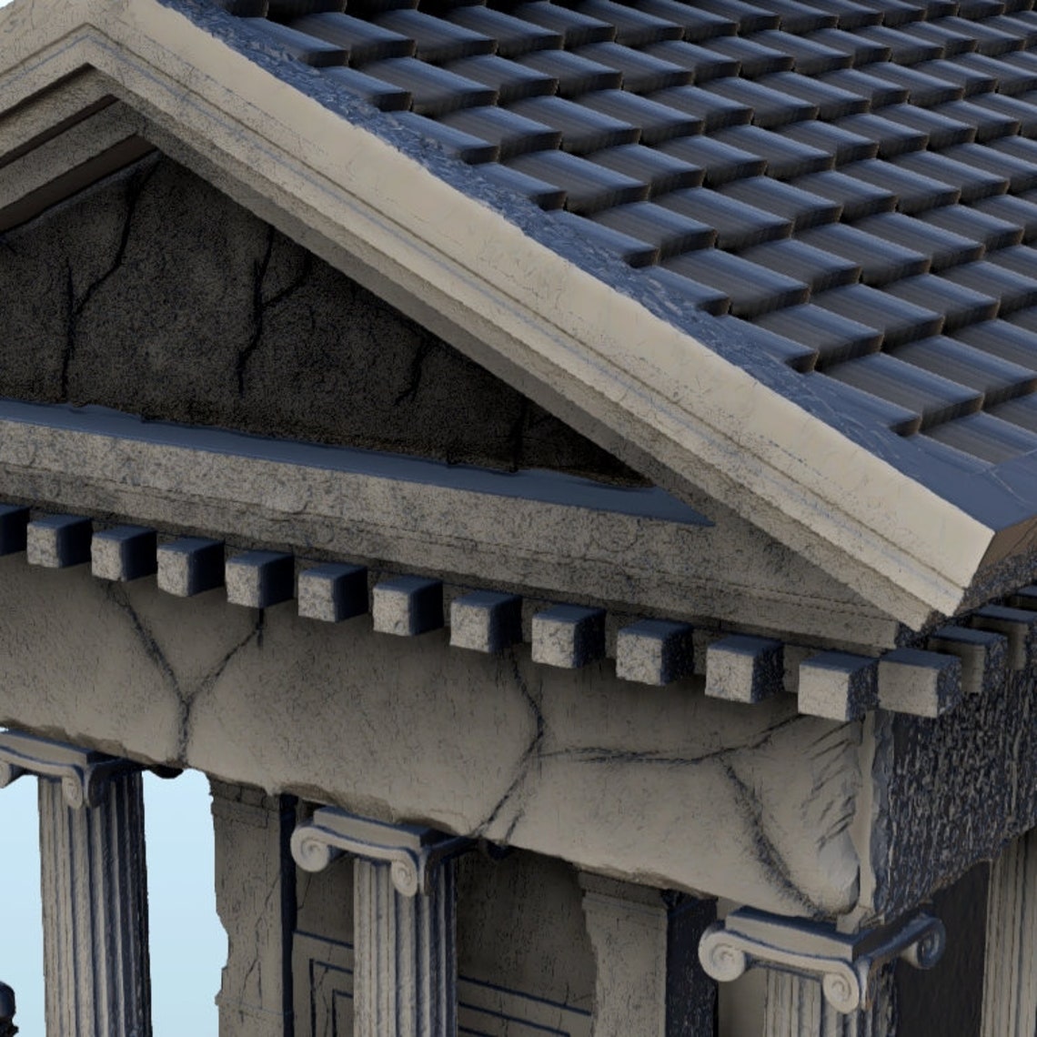 Antic Temple 23 - STL 3D Model Printing Ancient Classic Old Archaic ...