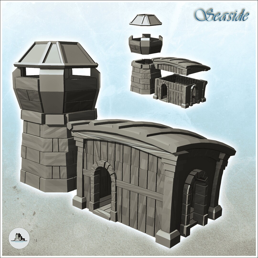 Medieval Barracks With Defense Tower and Barracks (19) - STL 3D ...
