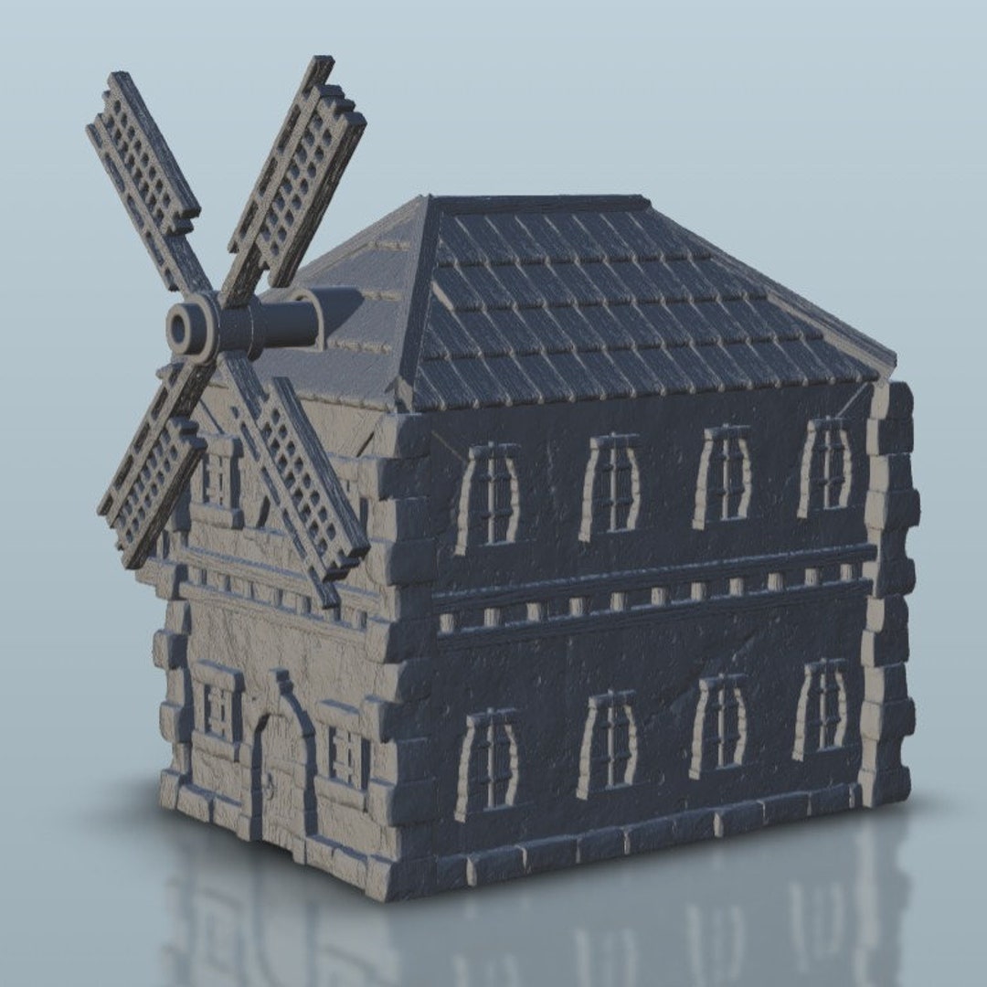 Medieval Mill - STL 3D Printing Scenery Terrain Architecture Historical ...