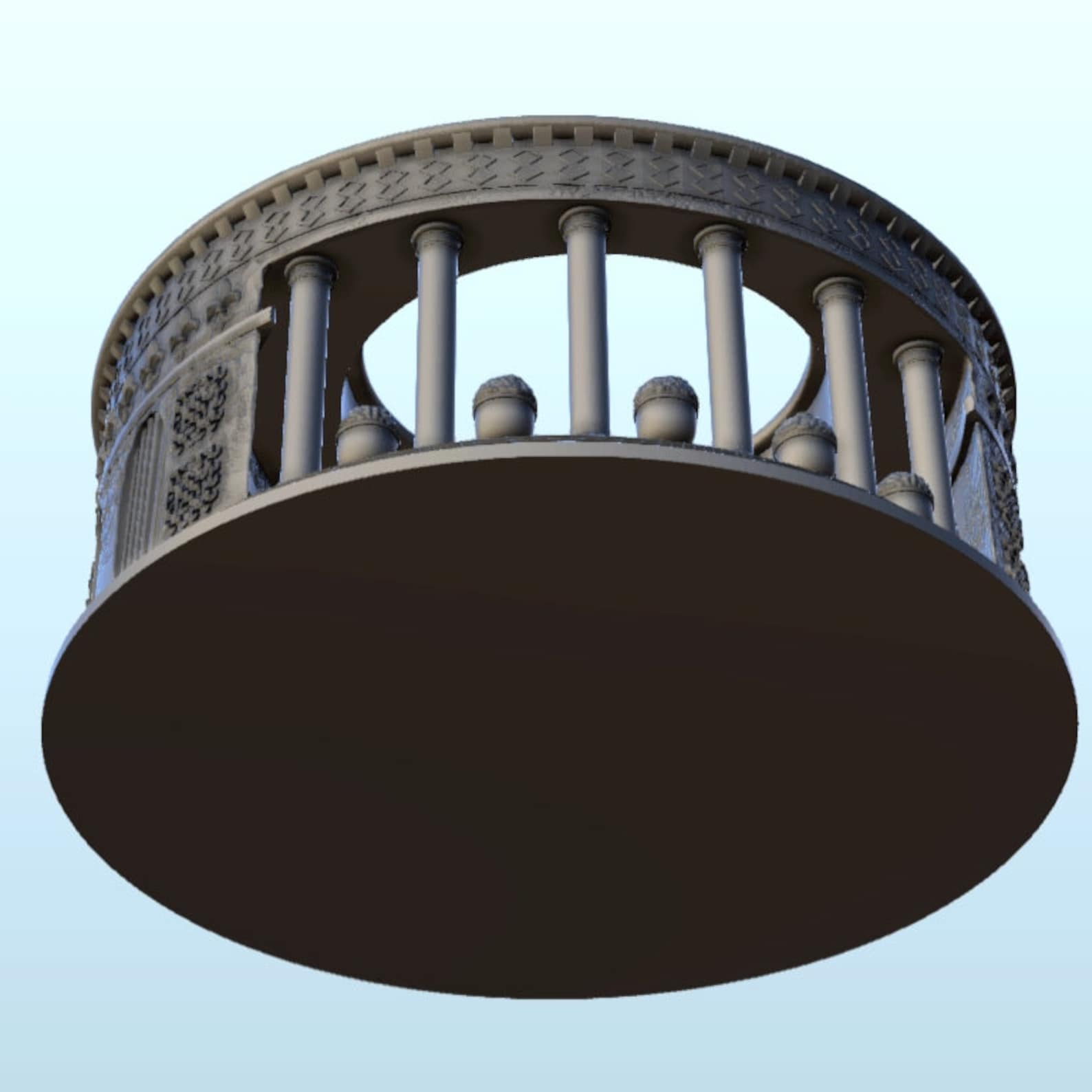 Rounded Atrium 19 STL 3D Model Printing Ancient Classic Old Archaic ...