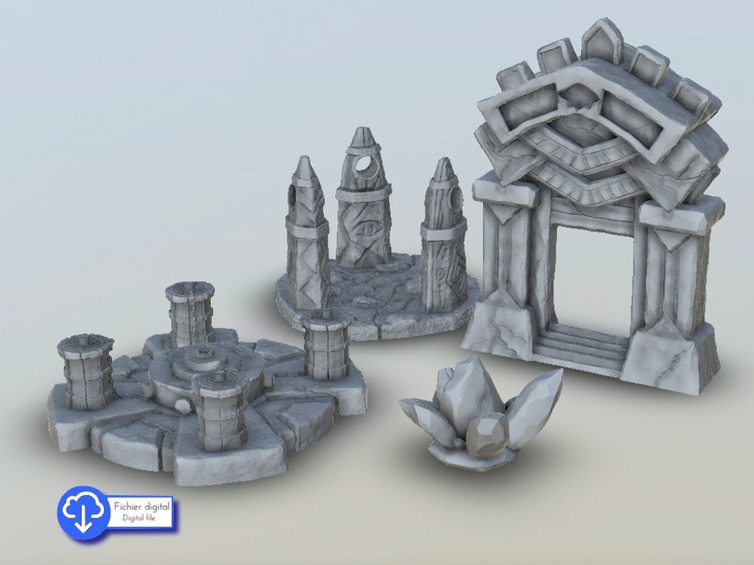 Magical Totems - STL 3D Printing Scenery Terrain Architecture Bolt ...