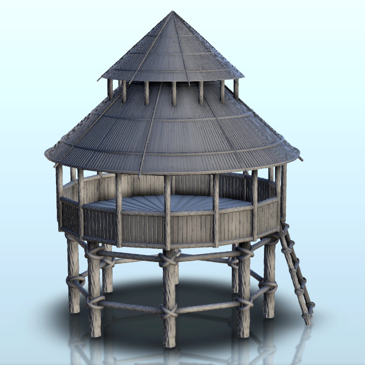 Circular Wooden Building on Stilts 4 STL 3D Printing - Etsy