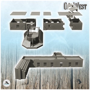 Entrance to the Alamo Fort With Houses - STL Impression 3D Cowboy USA ...