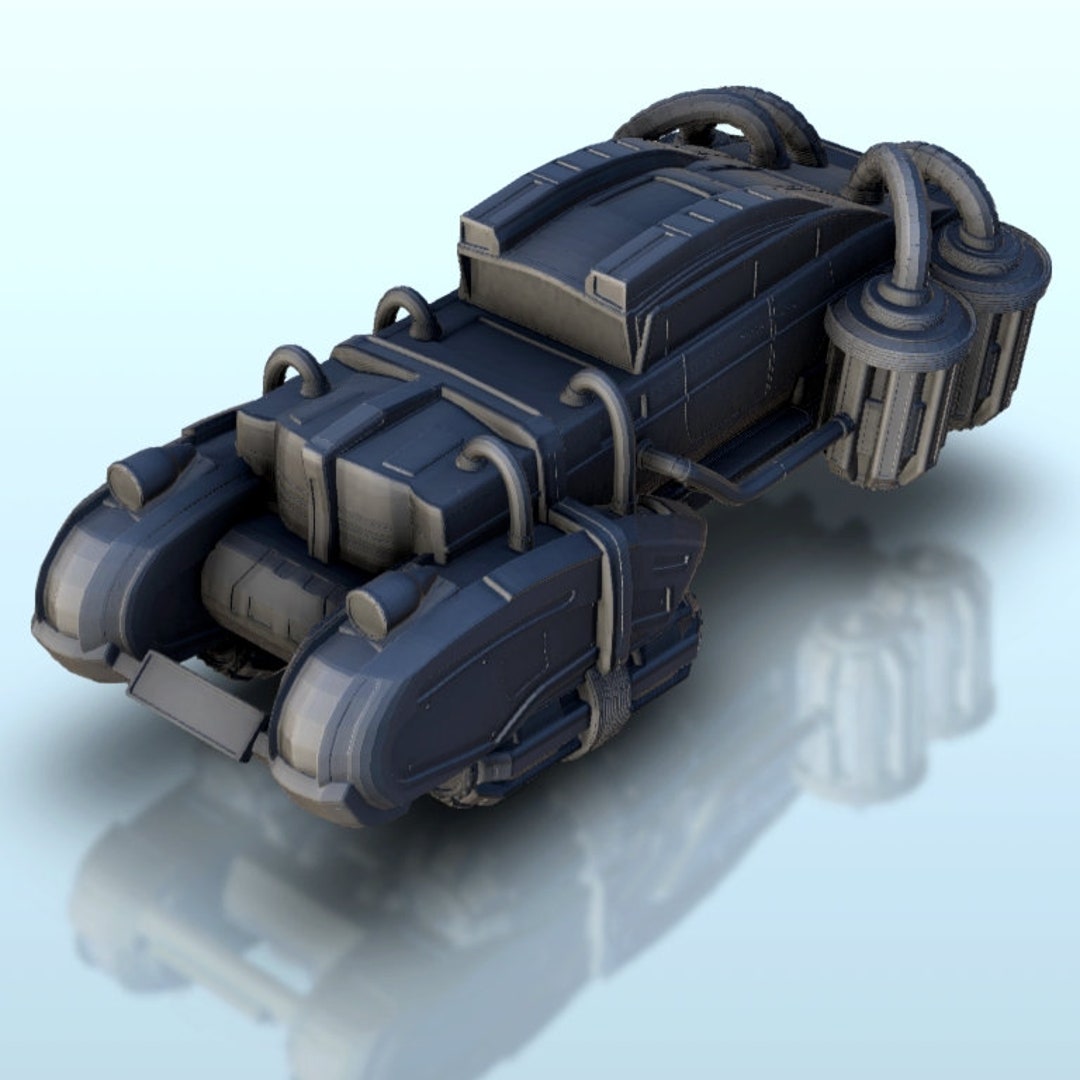 SF Flying Car With Tanks 18 - STL 3D Printing Post-apo Apocalypse SF ...