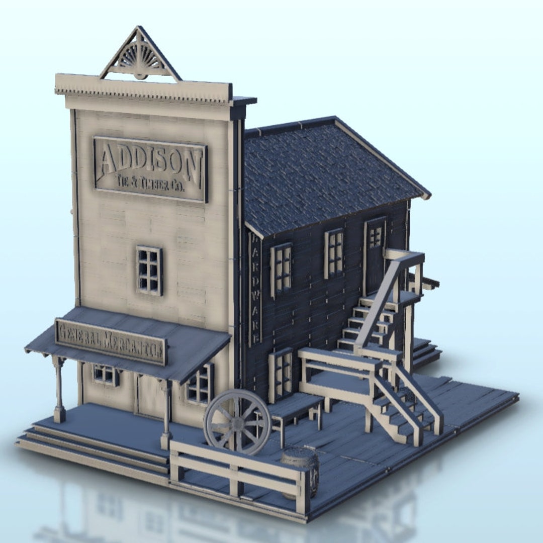 Wild West General Mercantile Building - STL 3D Printing - Etsy