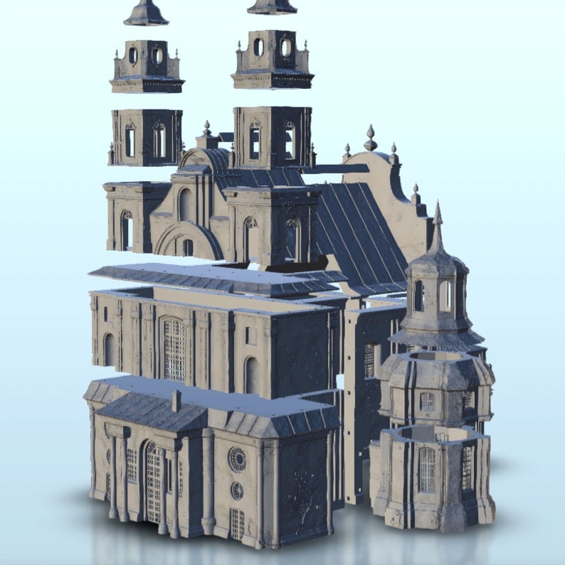 Baroque & Modern Buildings Pack STL 3D Printing - Etsy