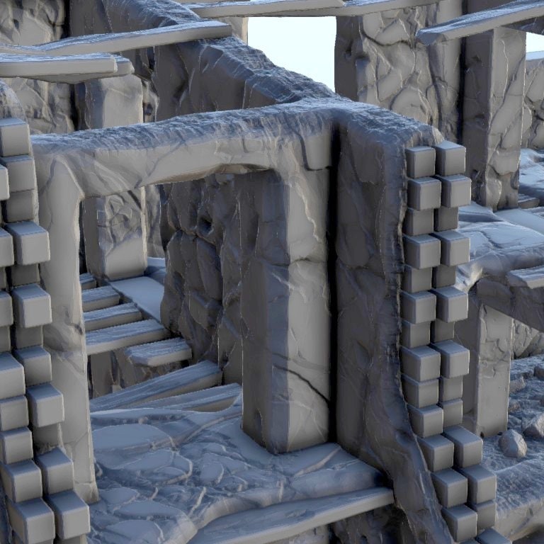 Destroyed Brick Building 8 STL 3D Printing Scenery Terrain - Etsy