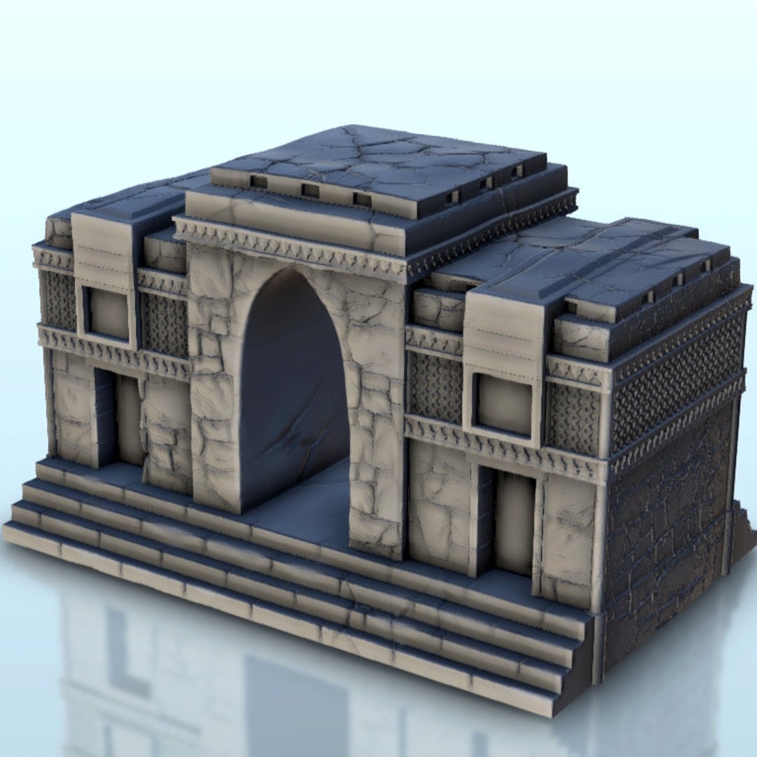 Large Mesoamerican Sacbe Arch 9 - STL 3D Printing Age Inca Maya Angkor ...