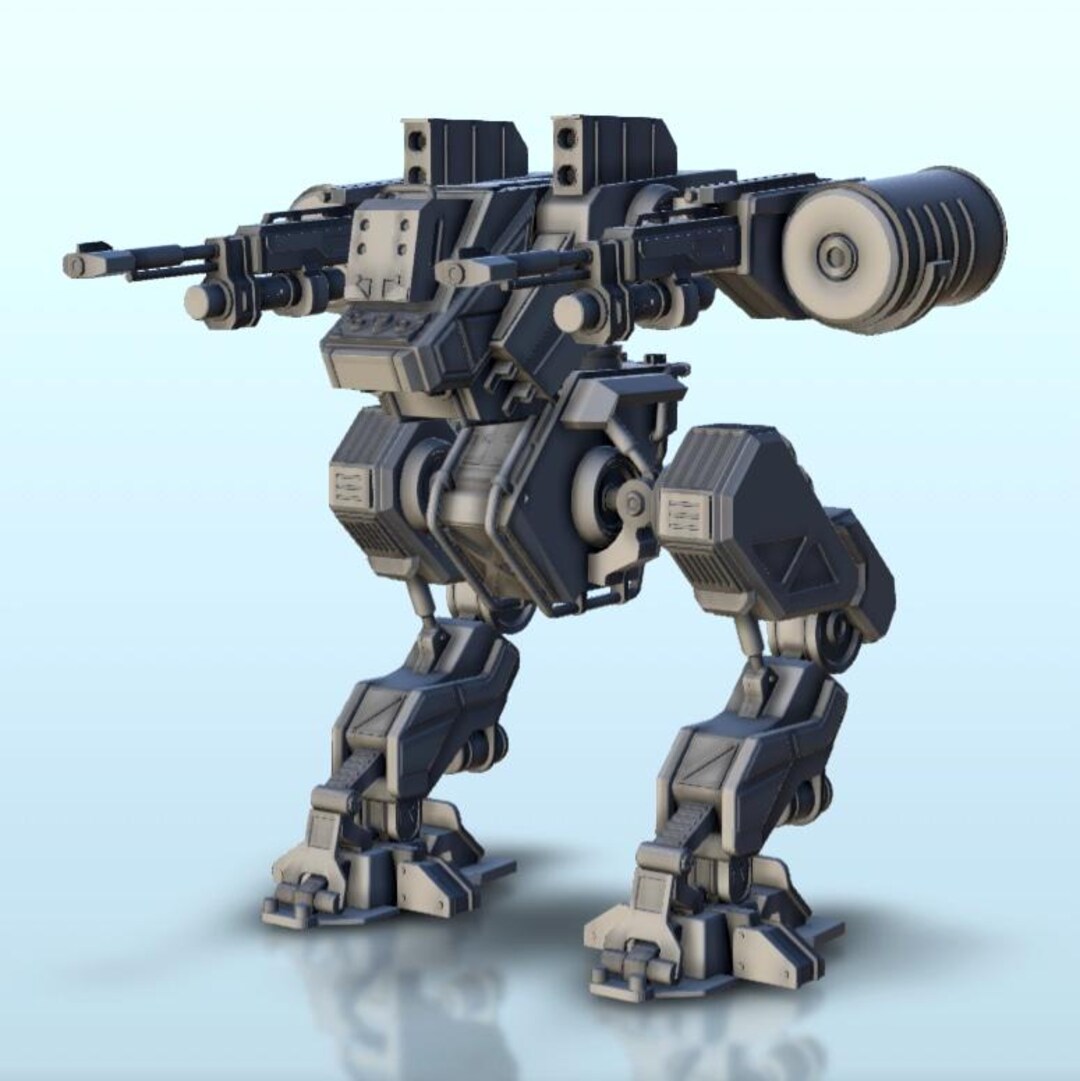 Sihbris Combat Robot (4) - STL 3D Printing Post-apo Apocalypse SF Sci ...