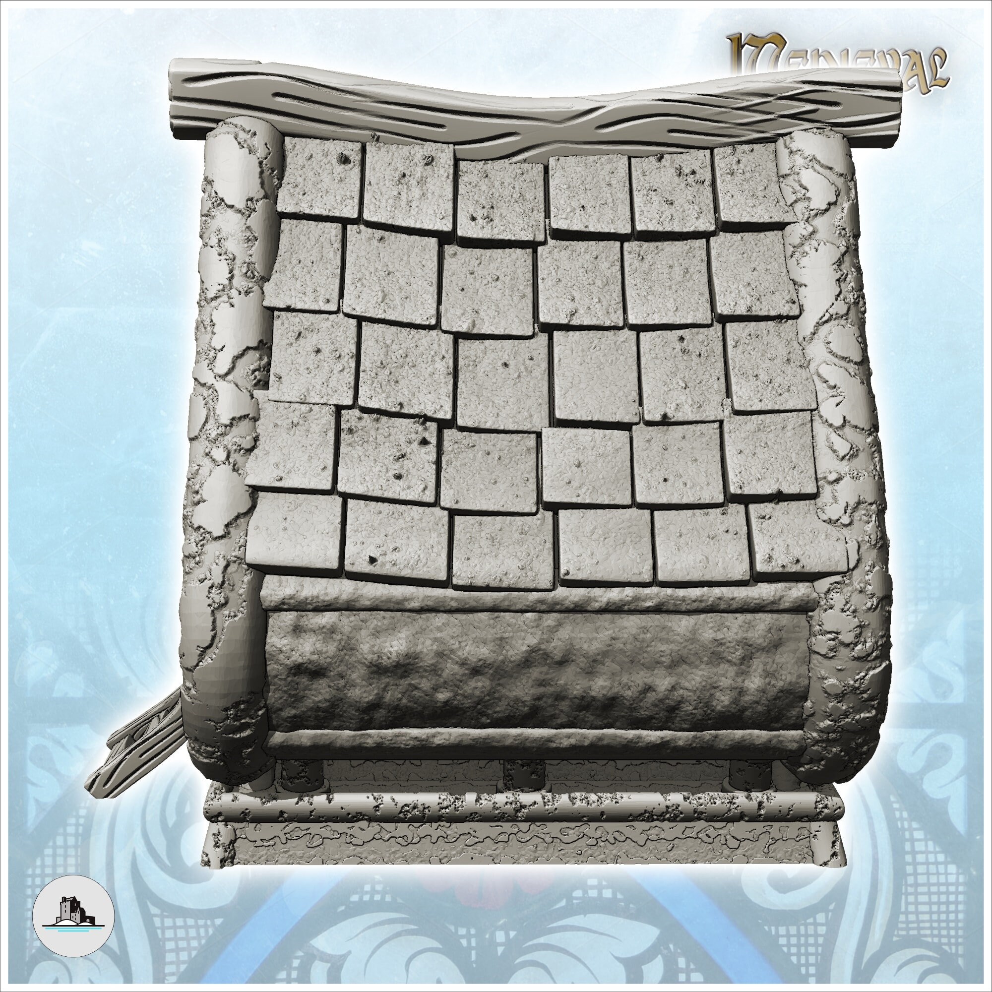 Medieval House With Rounded Roof - STL 3D Print Dark Gothic Feudal Old ...