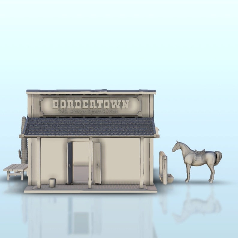 Wild West Bordertown Building - STL 3D Printing - Etsy