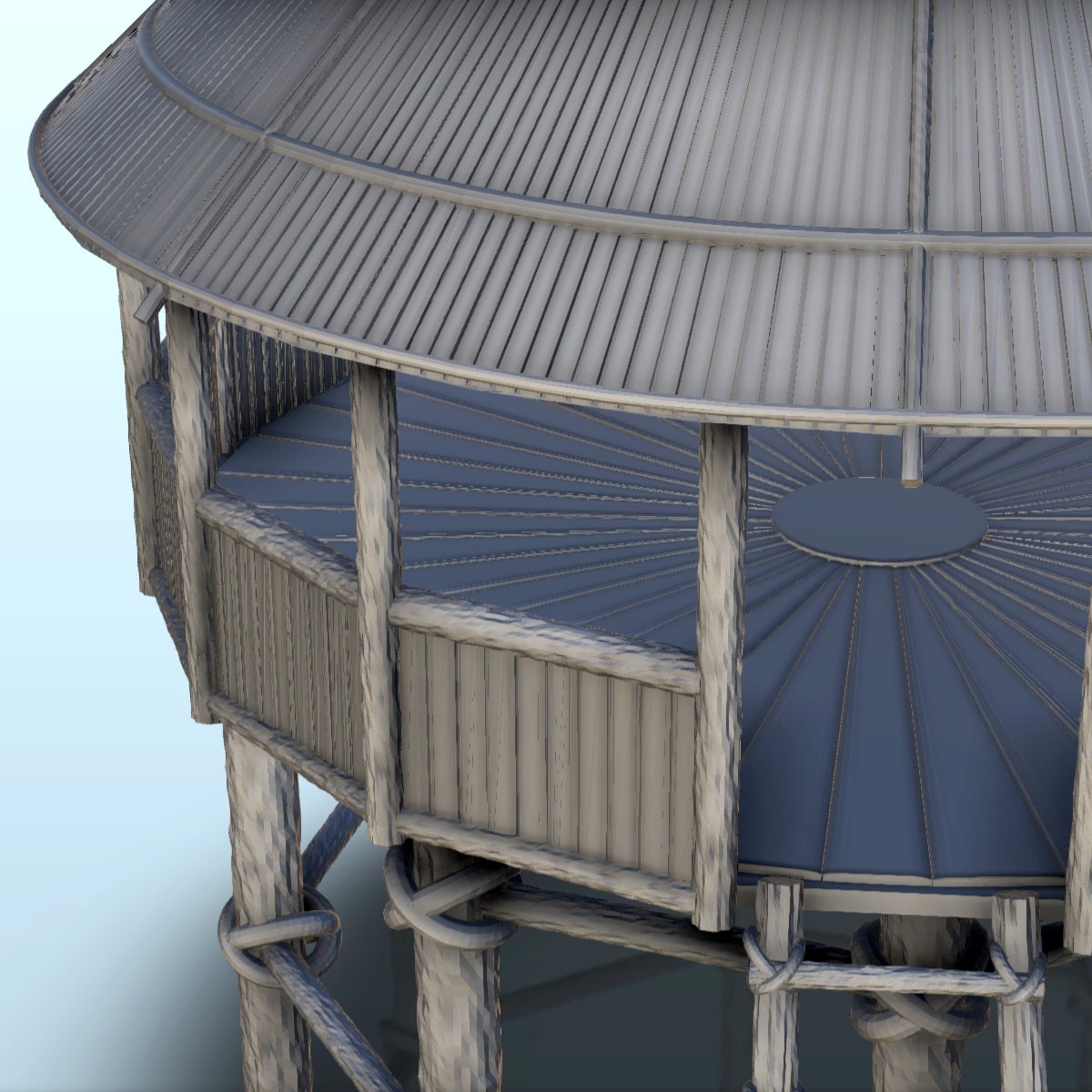 Circular Wooden Building on Stilts (4) - STL 3D Printing Vietnam War ...