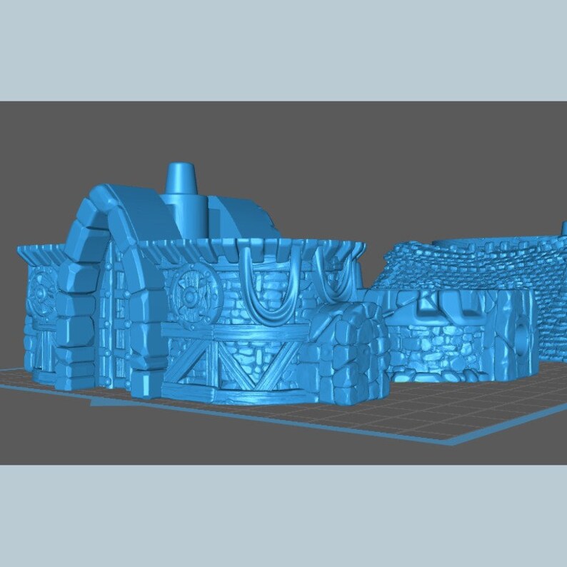 Medieval Fortified City Gate - STL 3D Printing Scenery Terrain ...