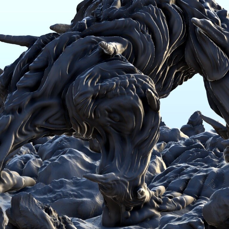 Big Monster With Pointed Carapace - STL 3D Printing Model Printer LOTR ...