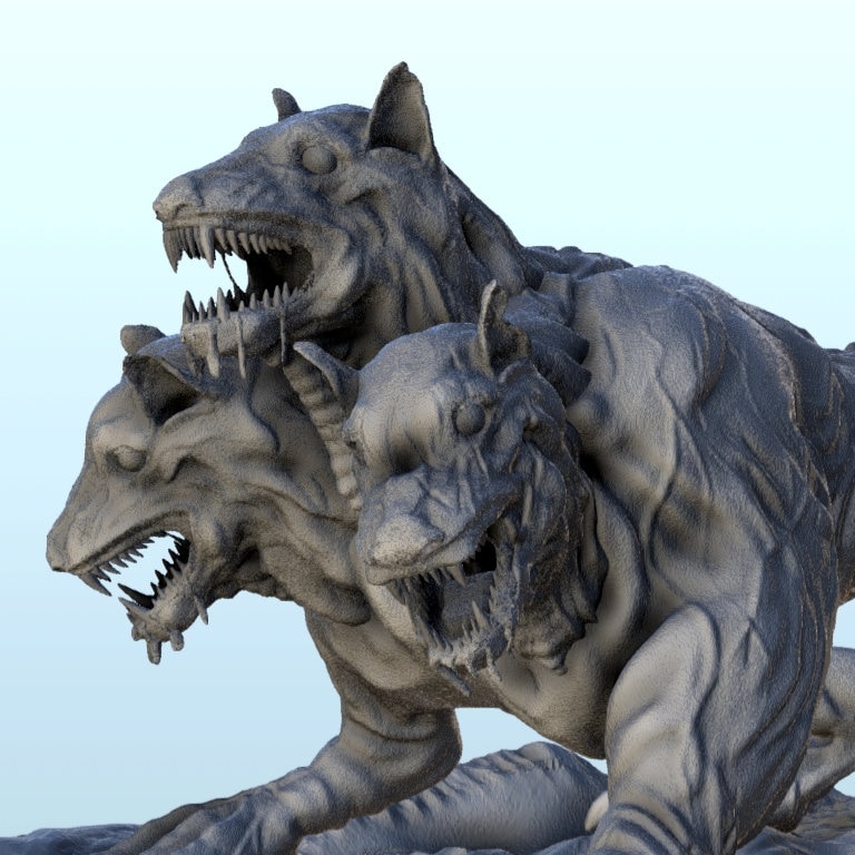 Three-headed Cerberus STL 3D Printing Model Printer LOTR SLA - Etsy