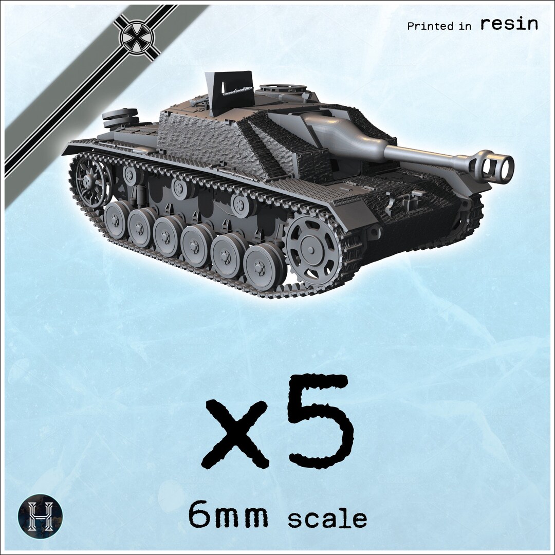 Sturmhaubitze Stuh 42 Ausf. G 1944 sd.kfz. 142-2 X5 Resin 6mm 1:280 ...