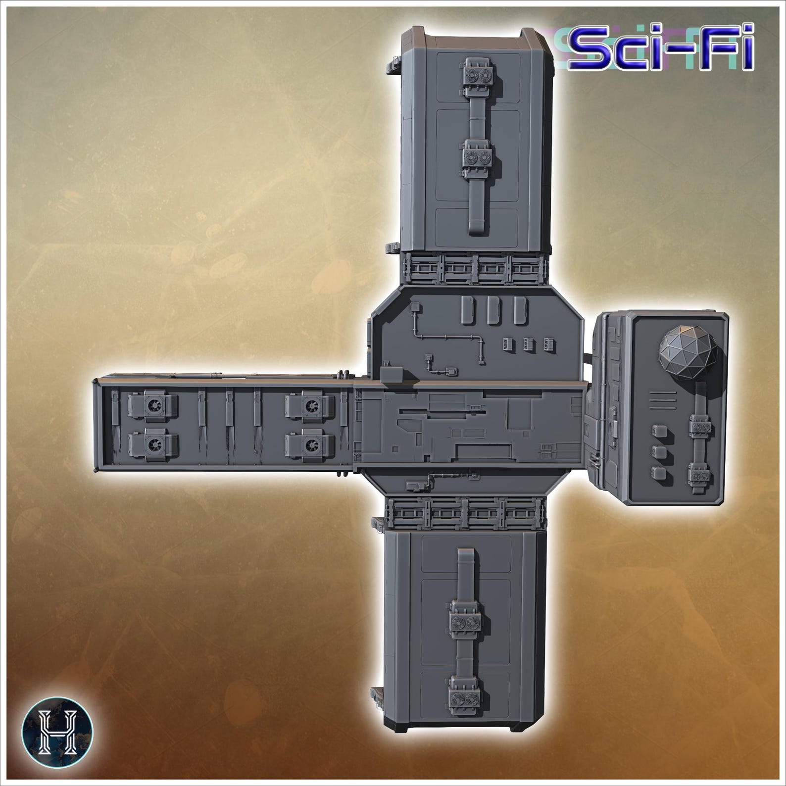 Modular Building Structure With Central Tower and Extended Platforms ...