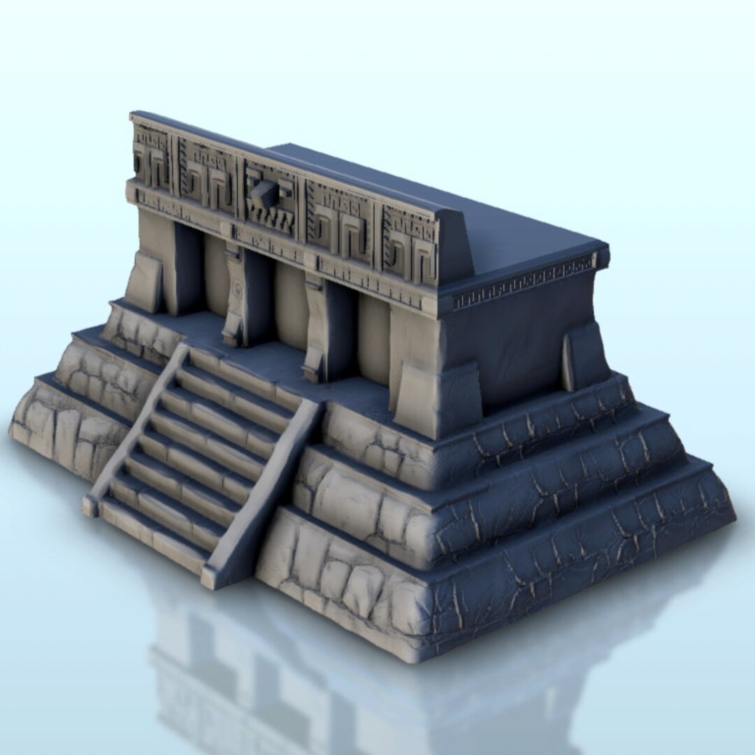 Mesoamerican Palace 11 - STL 3D Printing Age Inca Maya Angkor Tropical ...