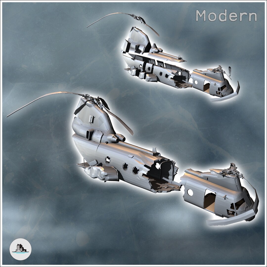 American Helicopter Carcass Boeing CH-47 Chinook - STL 3D Printing ...