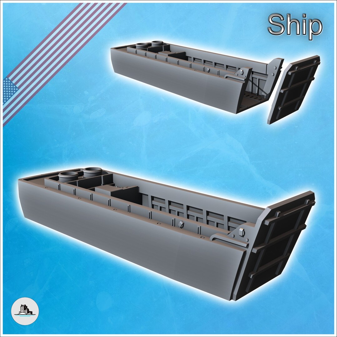LCVP US American Landing Craft (7) - STL 3D Printing Usa Us Army ...