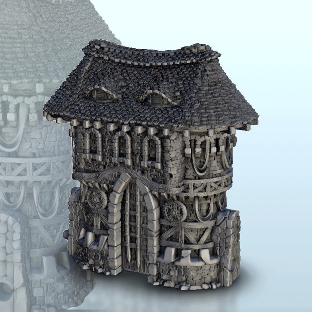 Medieval Fortified City Gate - STL 3D Printing Print Medieval Gothic ...