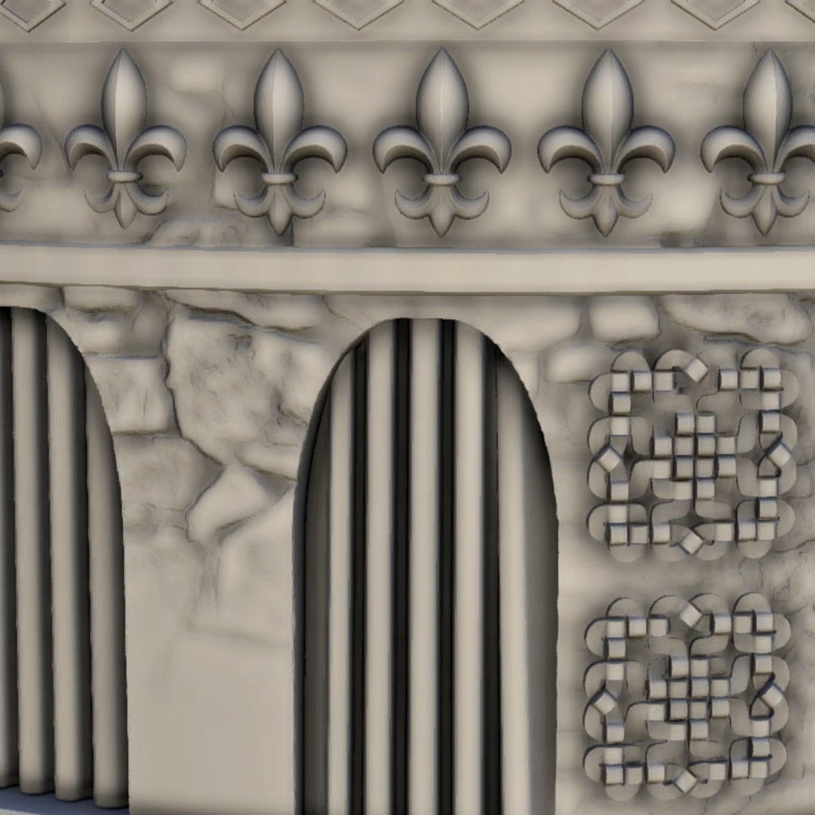 Rounded Atrium 19 STL 3D Model Printing Ancient Classic Old Archaic ...