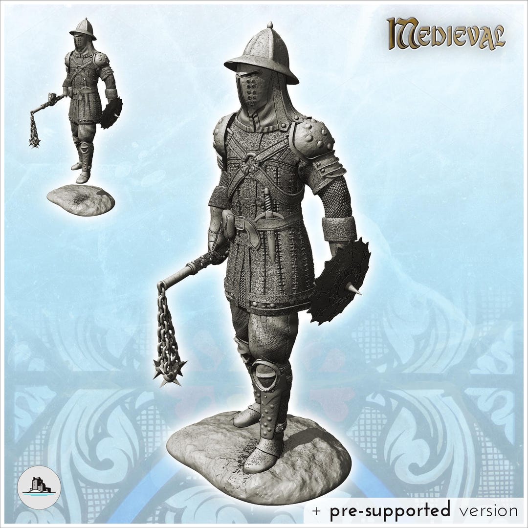 Heavy Infantryman With Small Round Shield and Metal Helmet (31) - STL ...