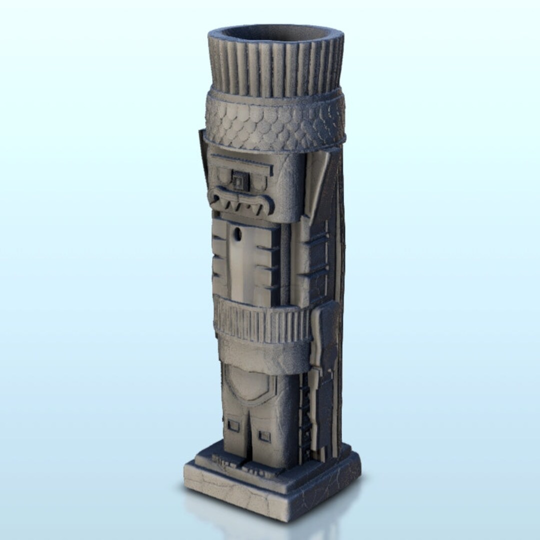 Mesoamerican Totem 4 - STL 3D Printing Age Inca Maya Angkor Tropical ...