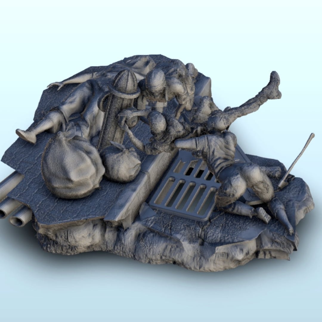 Group of Zombies in Town - STL 3D Printing Model Printer LOTR SLA ...