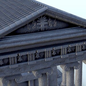 Greek Temple 4 - STL 3D Model Printing Ancient Classic Old Archaic ...