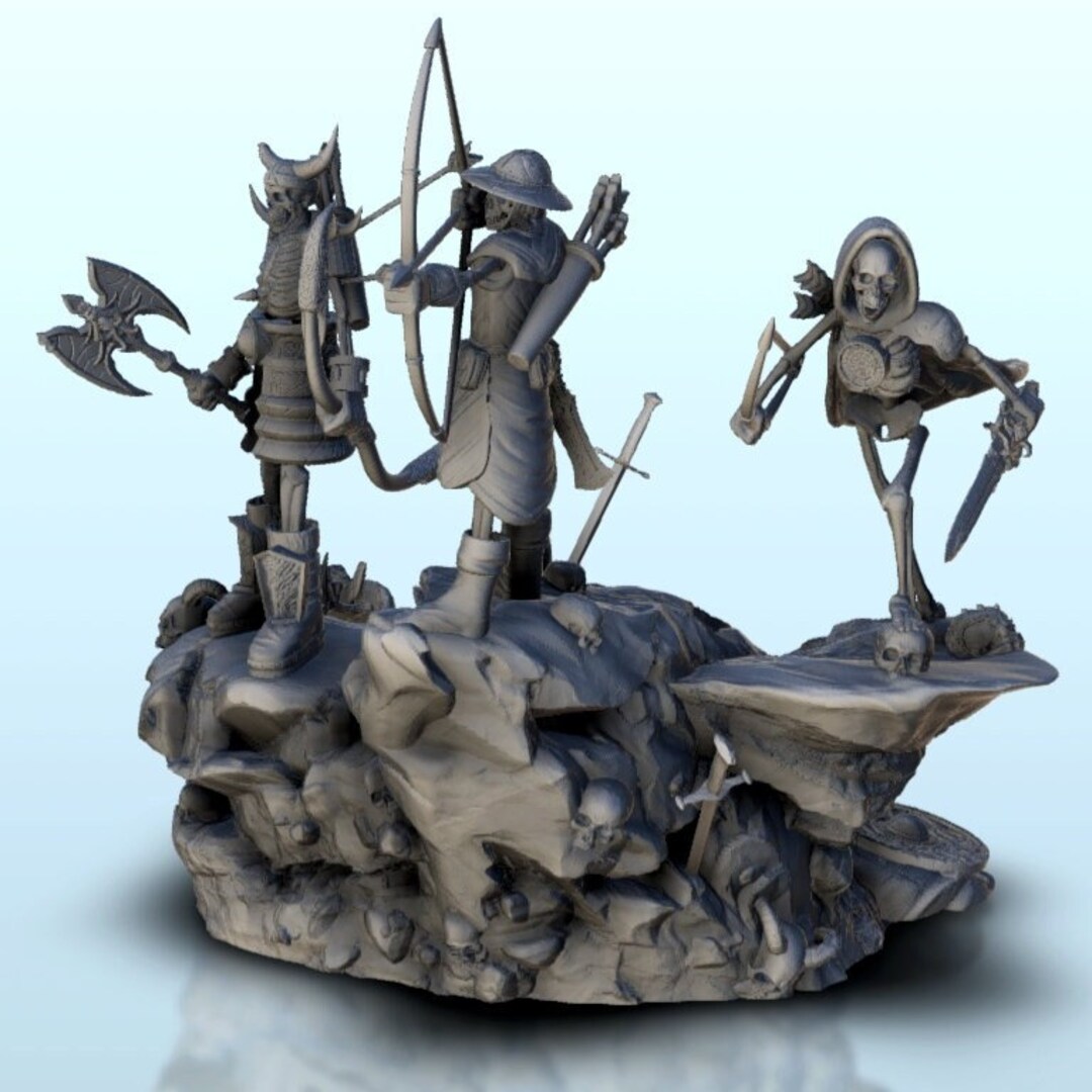 Trio of Undead Archers - STL 3D Printing Model Printer LOTR SLA ...