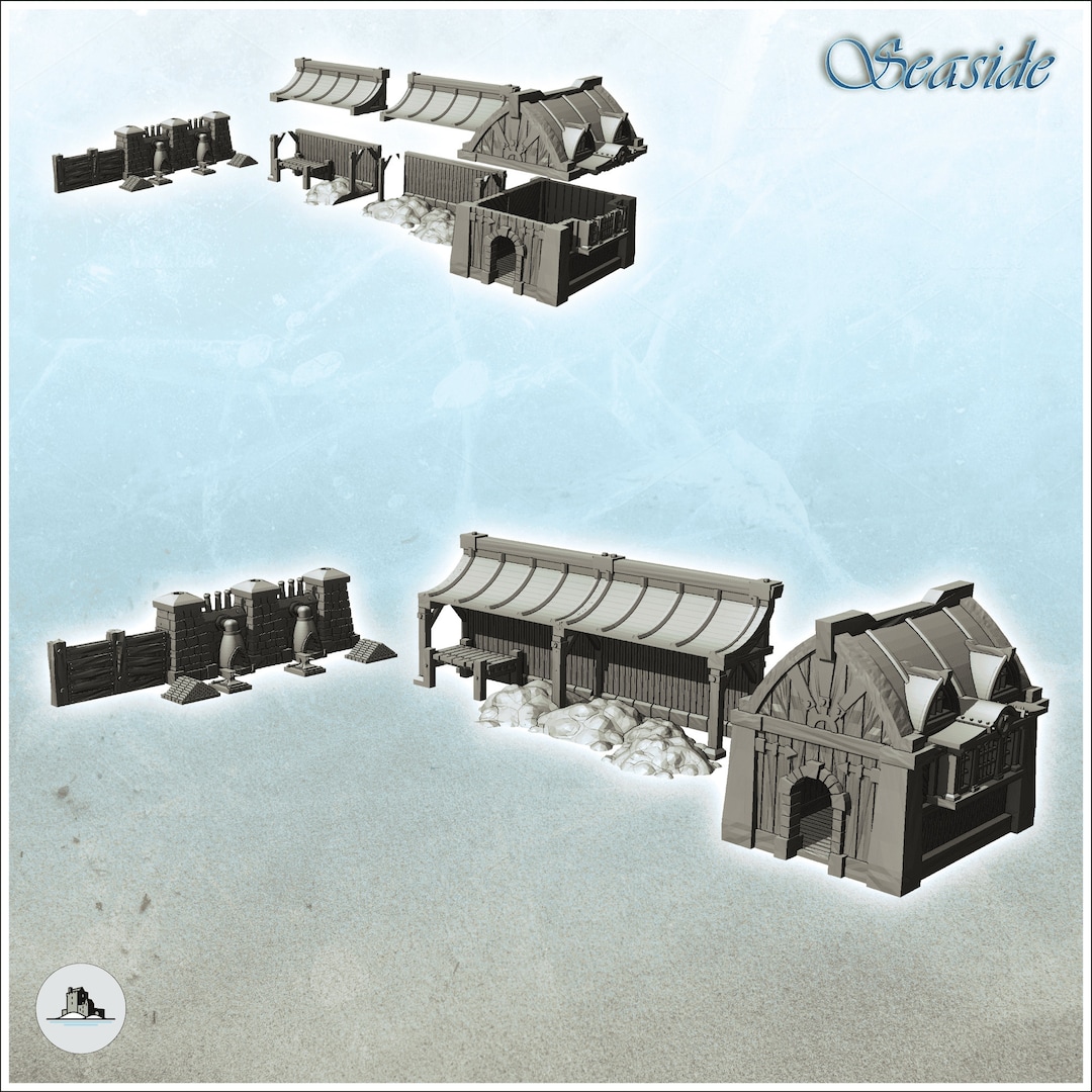 Medieval Forge Set With Ovens, Ore Shed and Building (21) - STL 3D ...