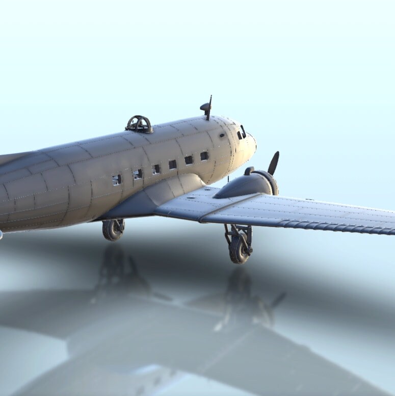 Lisunov Li-2 (russian DC-3) - Stl 3D Printing WW2 Second USSR Plane ...