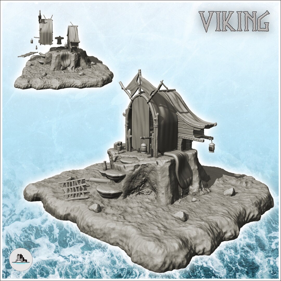 Viking Mystic Rites Altar on Rock 8 STL 3D Printing FDM SLA Alkemy ...