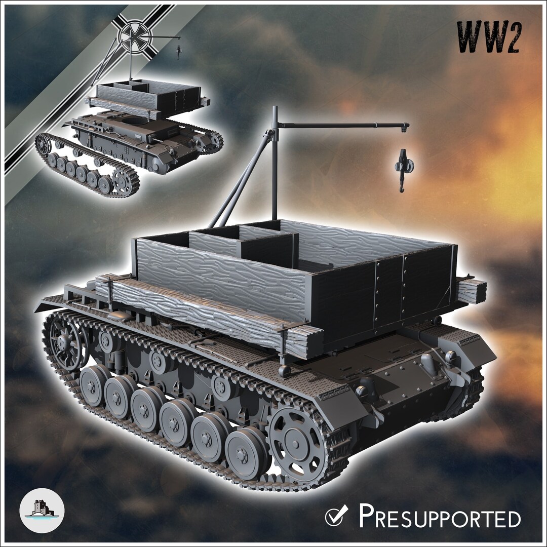 Bergepanzer III Recovery Armored Vehicle - STL 3D Printing World War ...