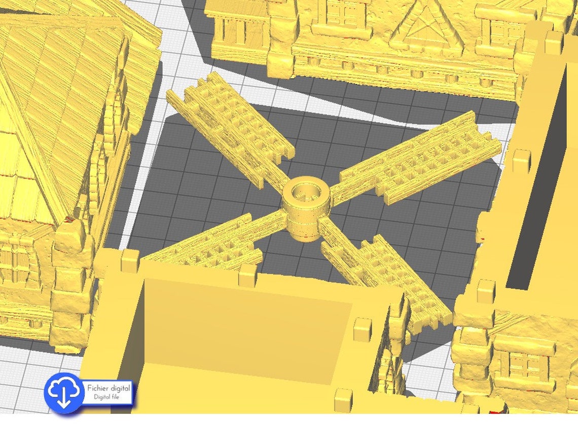 Medieval Mill - STL 3D Printing Scenery Terrain Architecture Historical ...