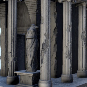 Antic Temple 23 - STL 3D Model Printing Ancient Classic Old Archaic ...