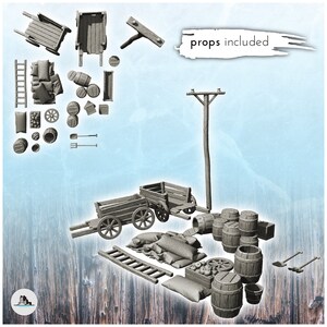 Ruined Wooden Building With Damaged Stairs (+ Props) (29) - STL ...