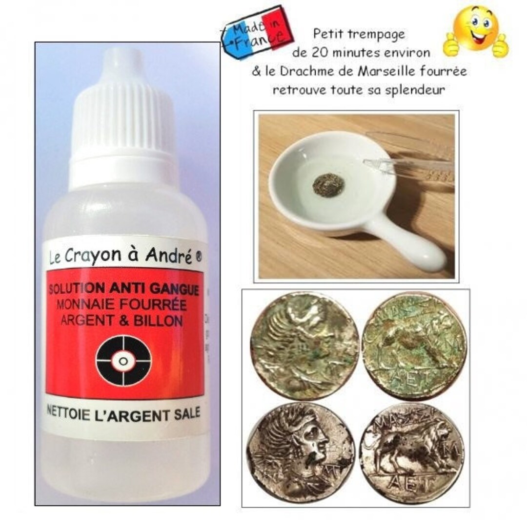 Le Crayon a Andre Silver Cleaner - 2 Oz, Cleans Ancient Coins and ...
