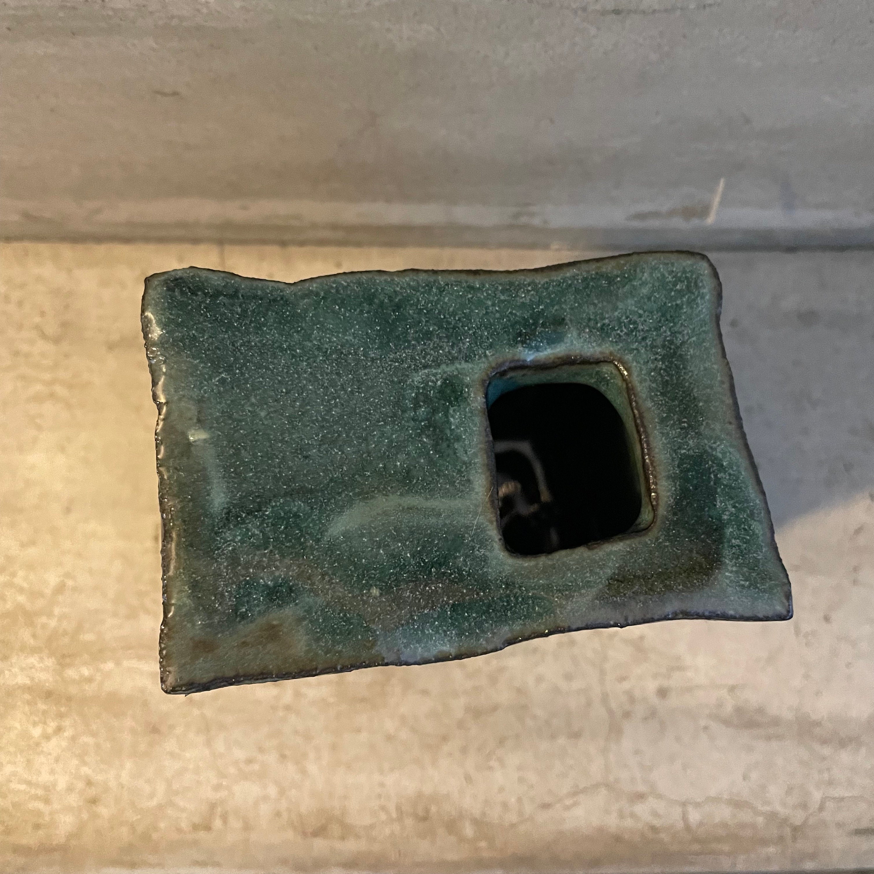 Japanese Vase in Copper Green - Etsy