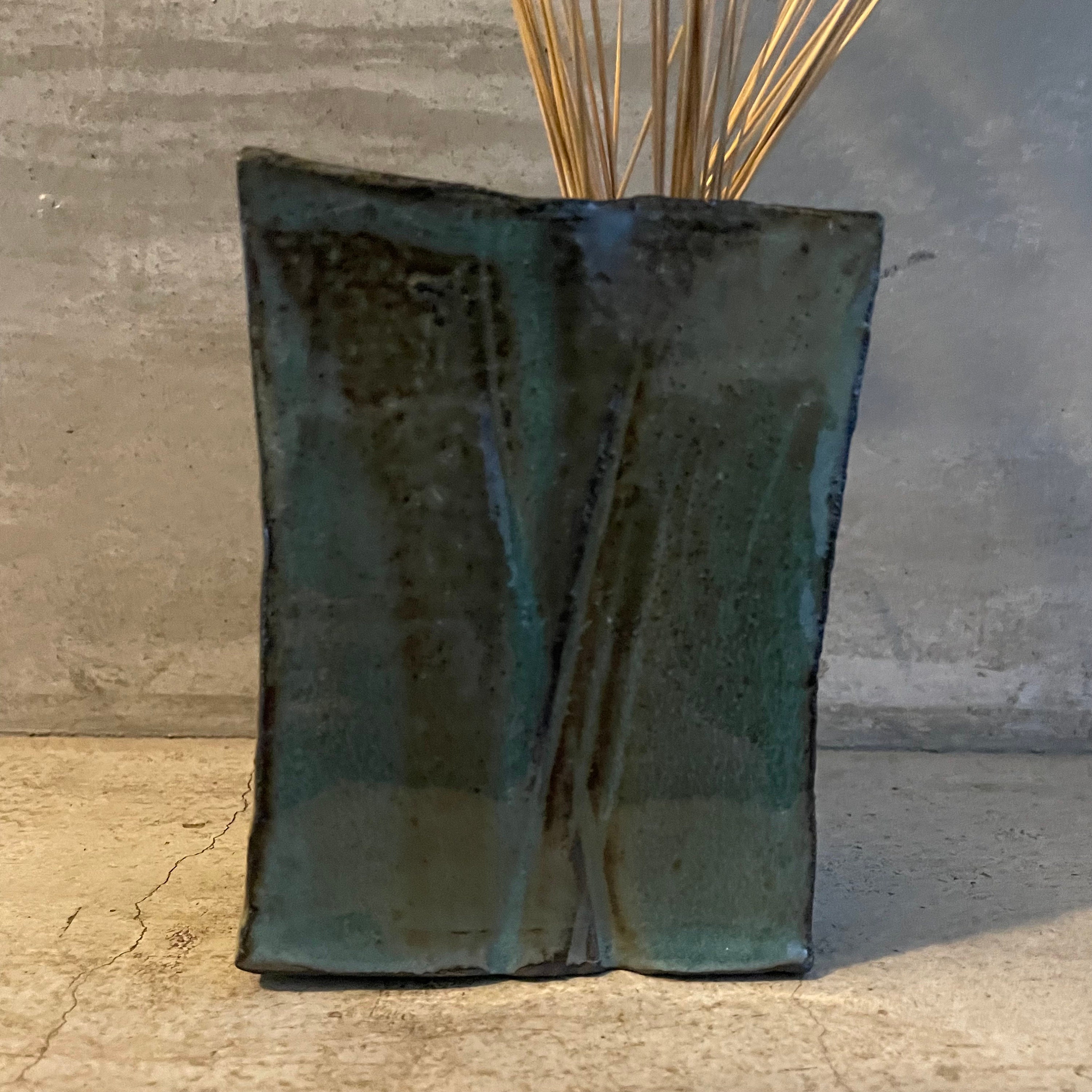Japanese Vase in Copper Green - Etsy