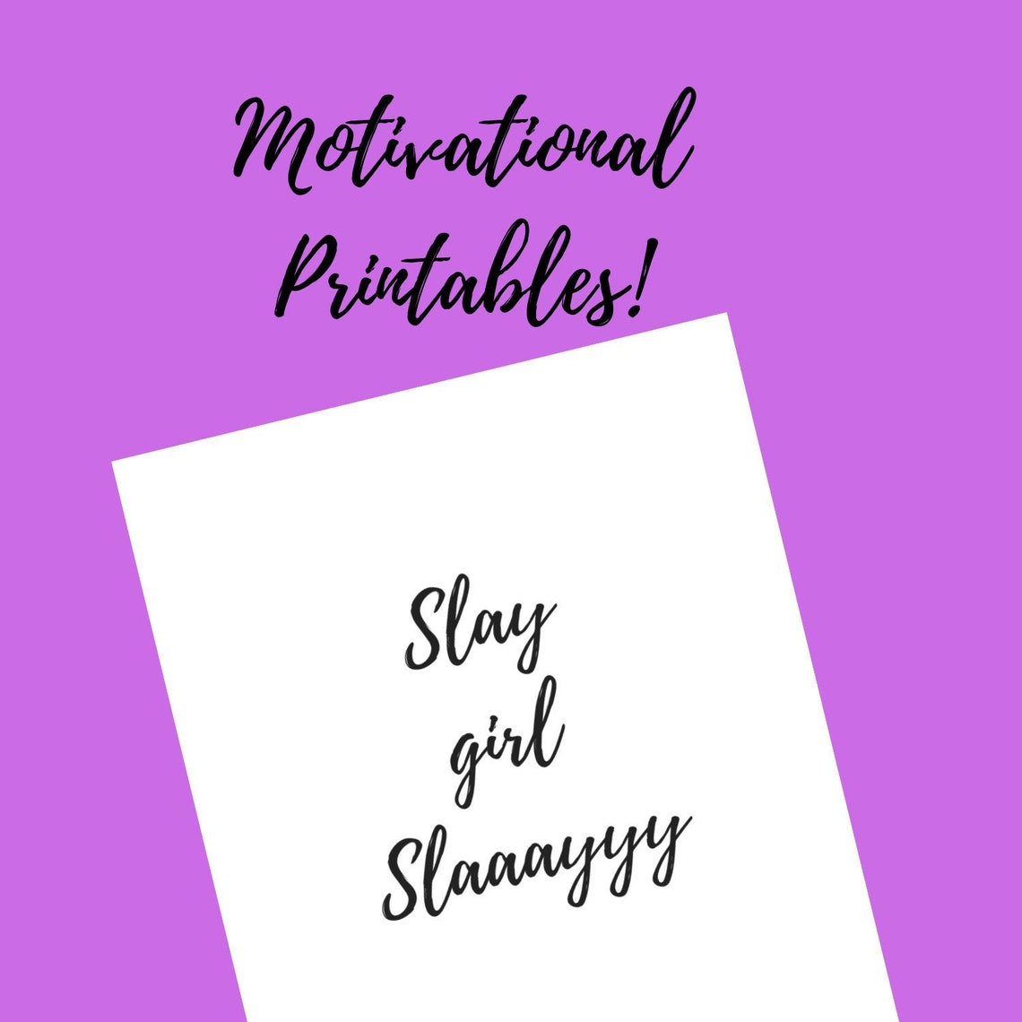 Slay Girl Slay printable Wall Art, Digital Download Art, Cute ...