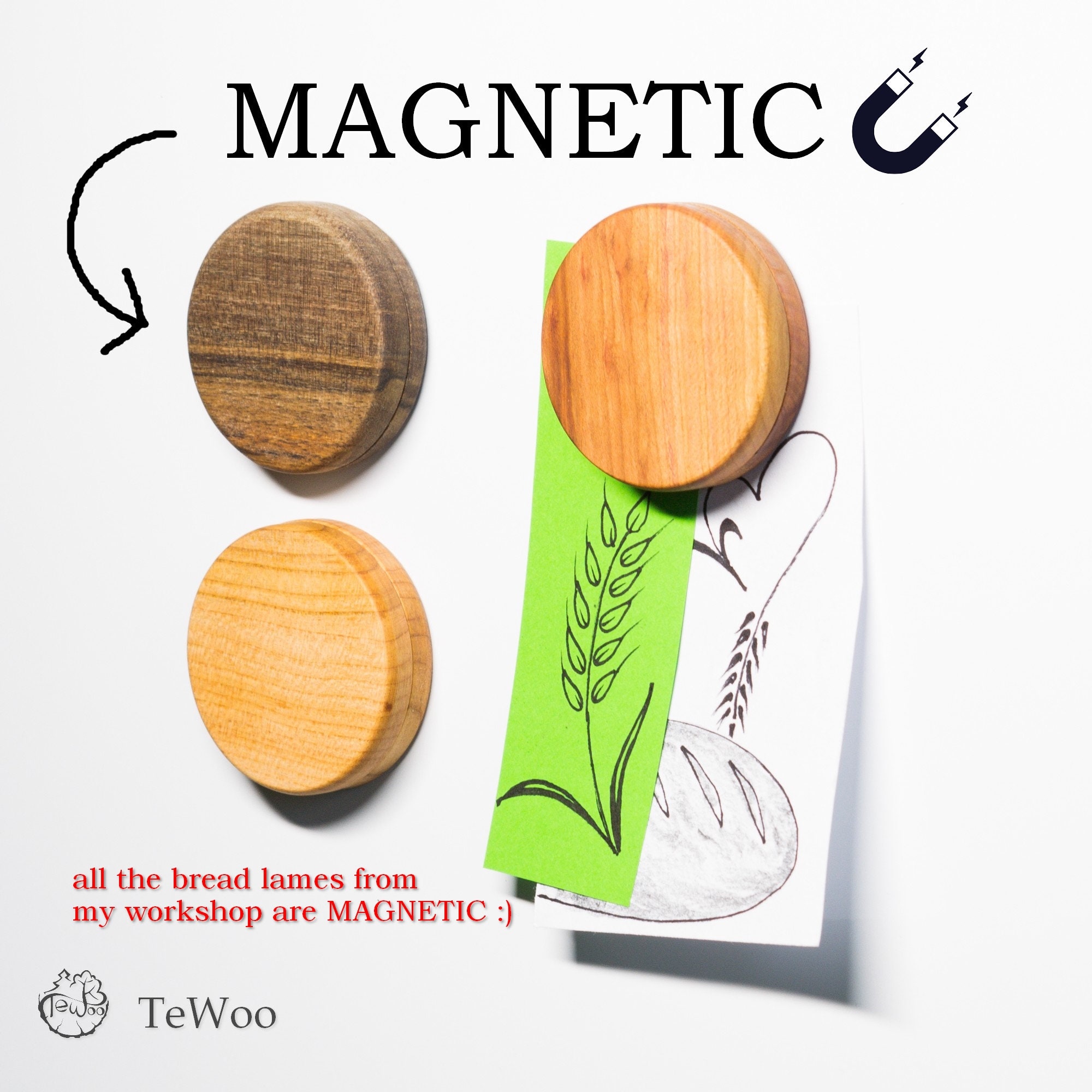 Wooden BREAD LAME Round/ufo, Monogram Engrave, Personalized Wooden Gift ...